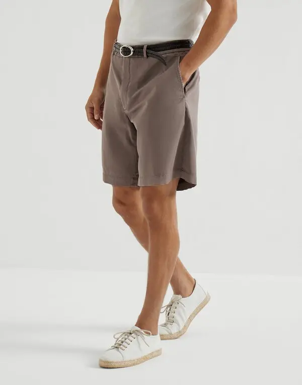 Brunello Cucinelli Tailored Wide-leg Bermuda Shorts - Gray