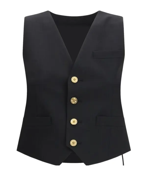Sacai Suiting Twill Sleeveless Single-breasted Blazer