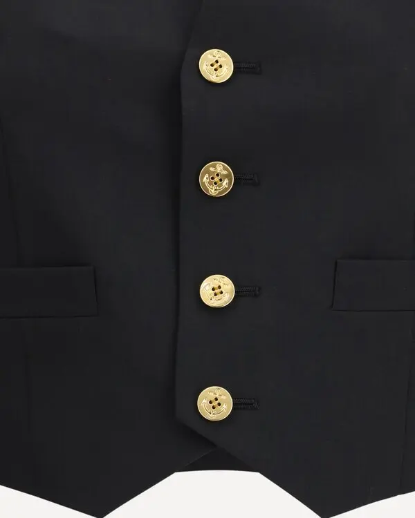 Sacai Suiting Twill Sleeveless Single-breasted Blazer