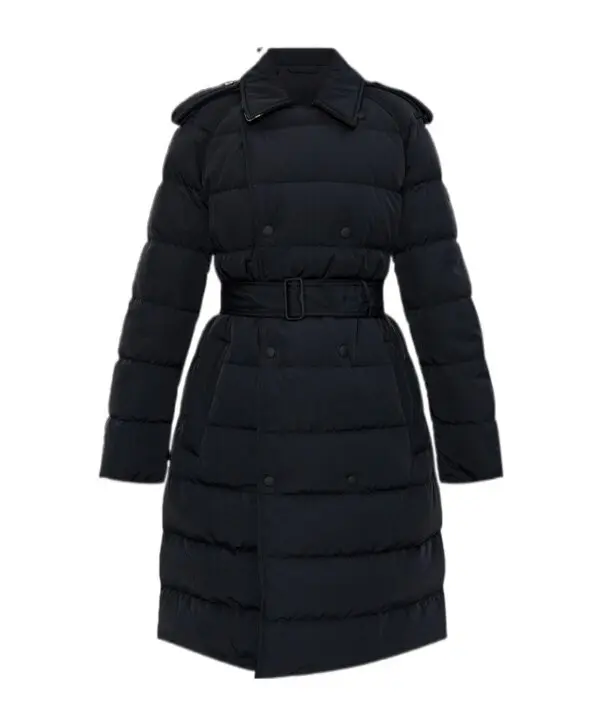 Burberry Belted Waist Down Coat - Black