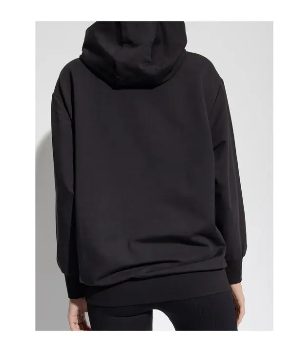 EA7 Logo-print Long-sleeve Hoodie - Black