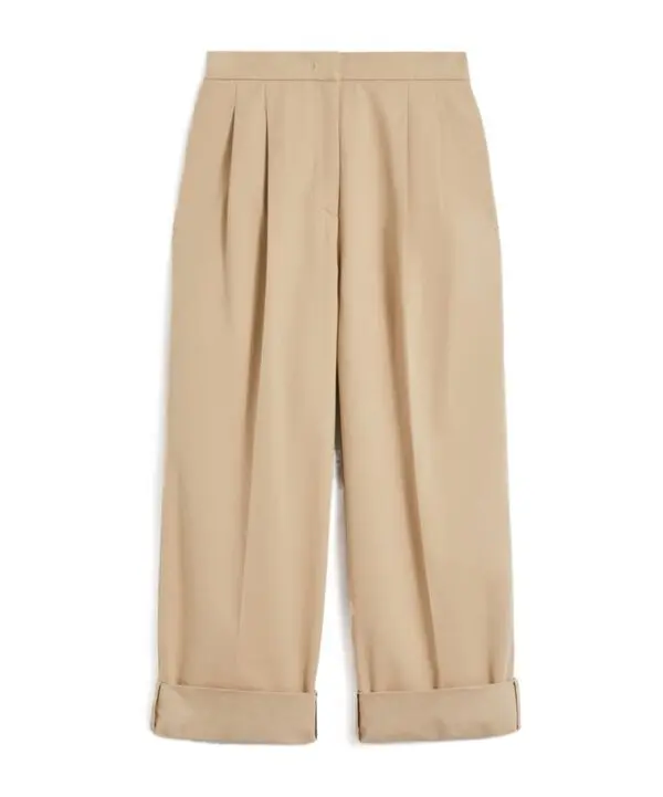 Max Mara Comfort Gabardine Wide-leg Trousers