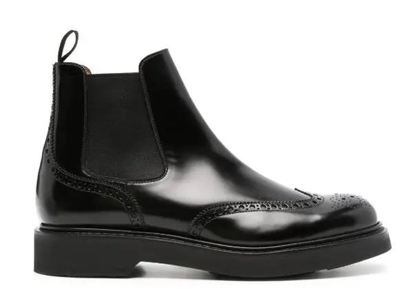 Church's Patent Leather Wingtip Chelsea Boots