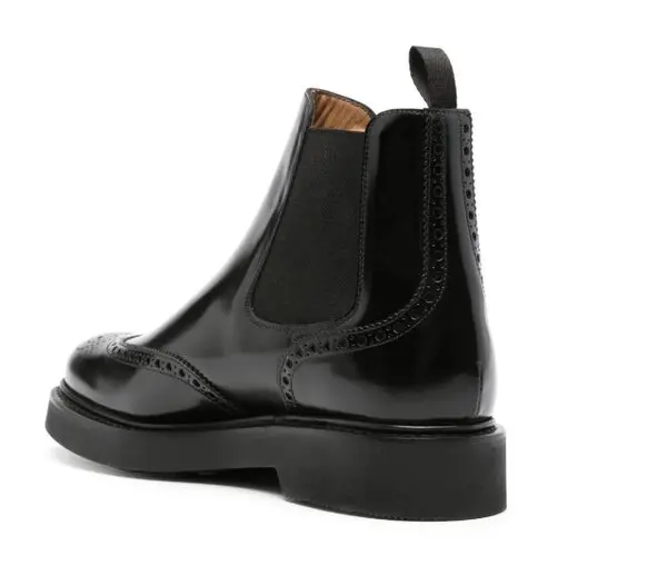 Church's Patent Leather Wingtip Chelsea Boots
