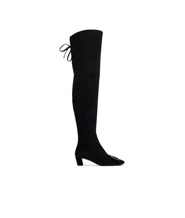 ROGER VIVIER Belle Vivier Over-the-knee Boots - Black