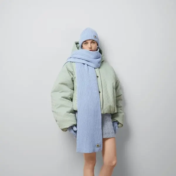 Gucci Gg-patch Ribbed-knit Scarf