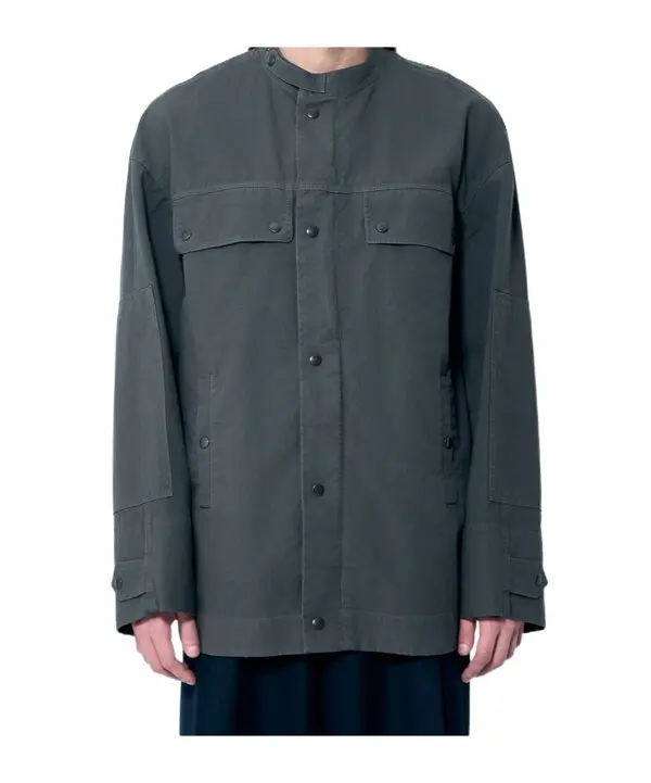 Dries Van Noten Viskin Straight Hem Jacket - Grey