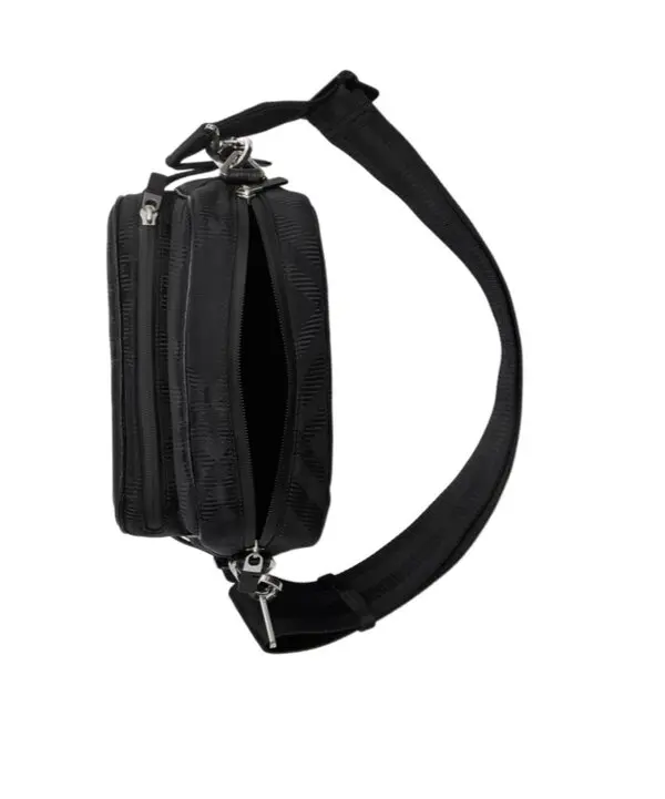 Burberry Check Shoulder Strap Crossbody Bag - Black