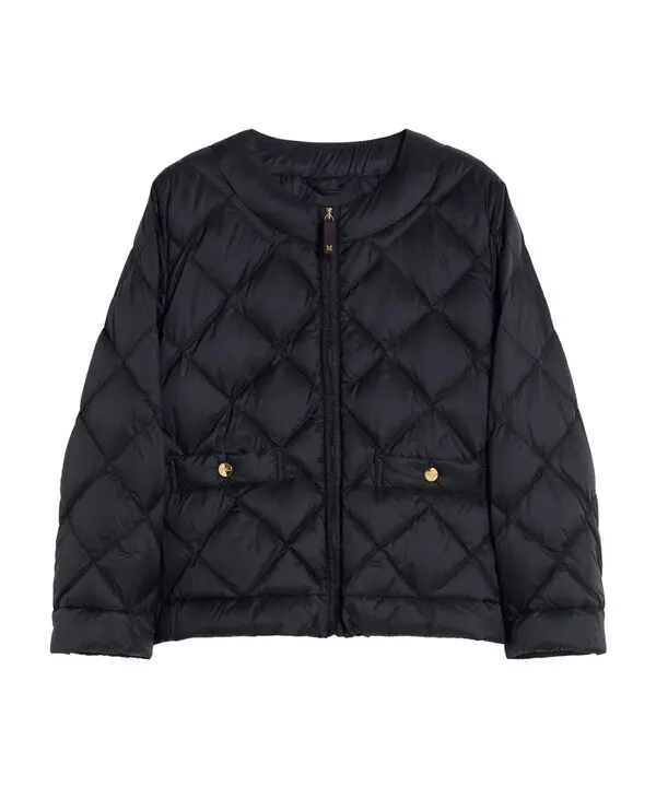 Max Mara Quilted Zip Jacket - Black