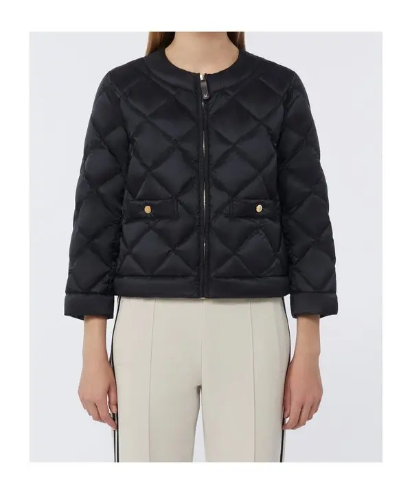Max Mara Quilted Zip Jacket - Black