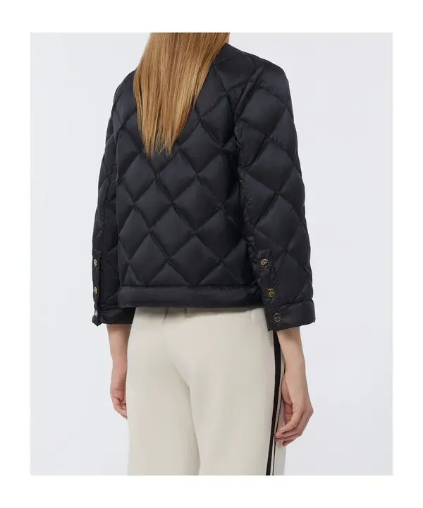 Max Mara Quilted Zip Jacket - Black