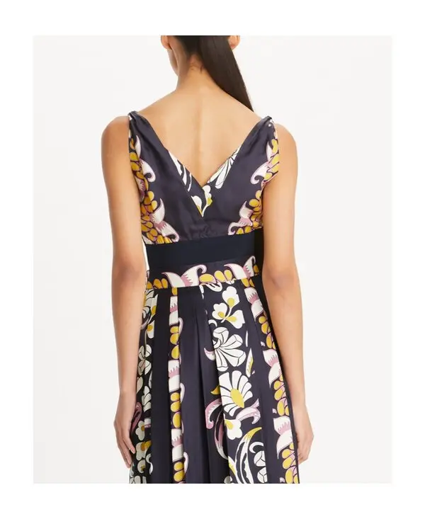 Tory Burch Graphic Printed V-neck Top