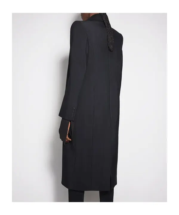 MUGLER Single-breasted Tailored Coat - Black