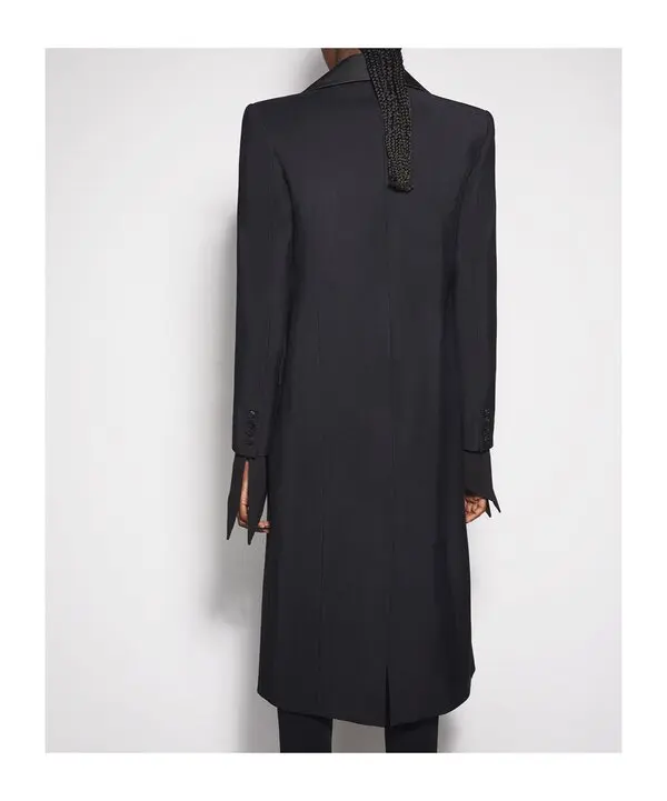 MUGLER Single-breasted Tailored Coat - Black