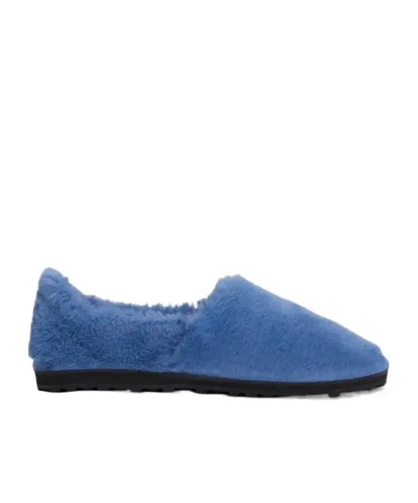 Marni Faux Fur Slip-on Loafers - Blue
