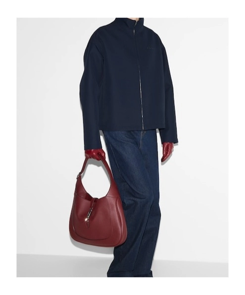 Gucci Logo Embroidered Zip Jacket - Dark Blue