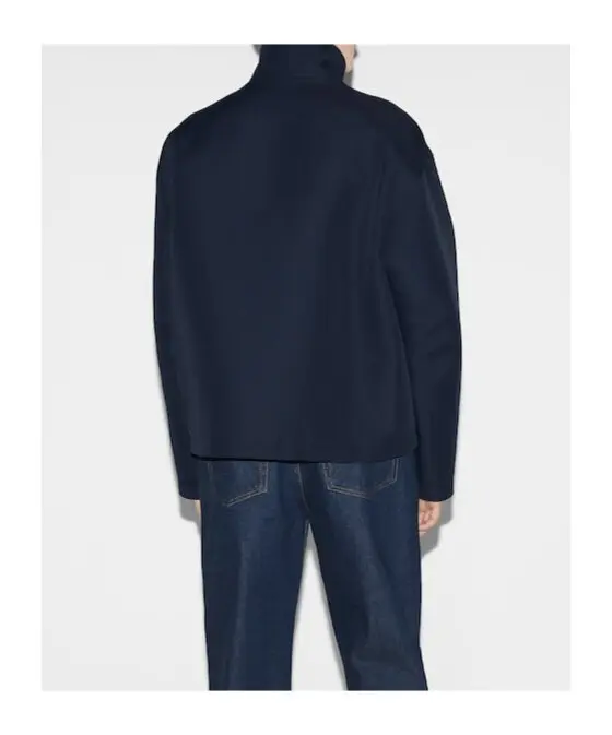 Gucci Logo Embroidered Zip Jacket - Dark Blue