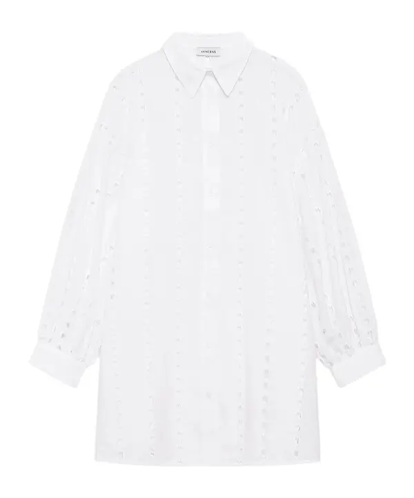 ANINE BING Mariane Puff-sleeved Shirt Dress - No