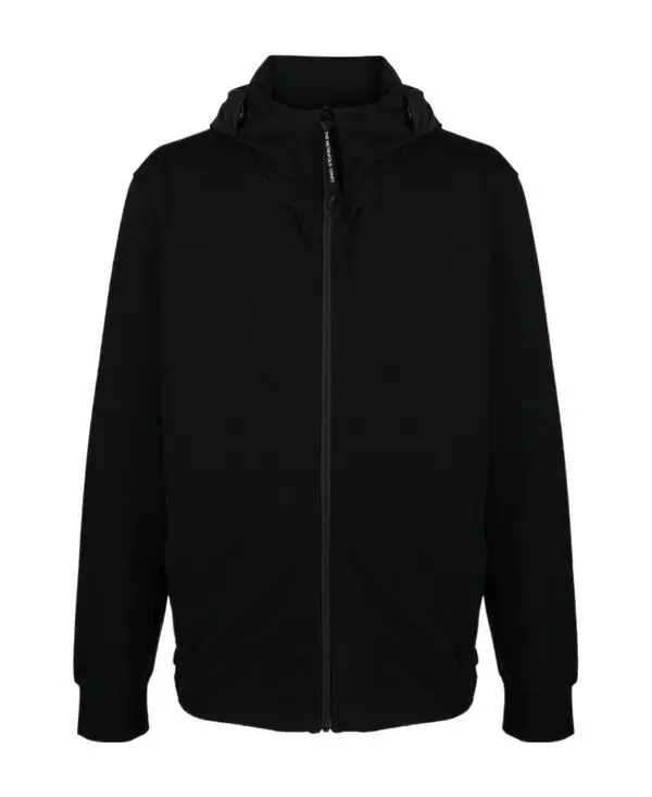 C.P. COMPANY Series Logo Printed Hoodie - Black