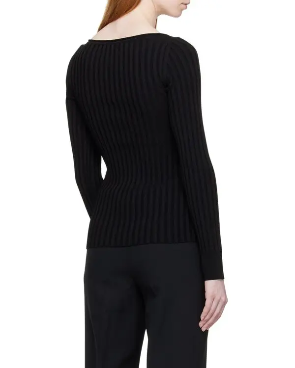 Stella McCartney Ribbed Knit Top With Keyhole Detail - No