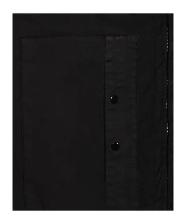 Stone Island Drawstring Hooded Jacket - Black