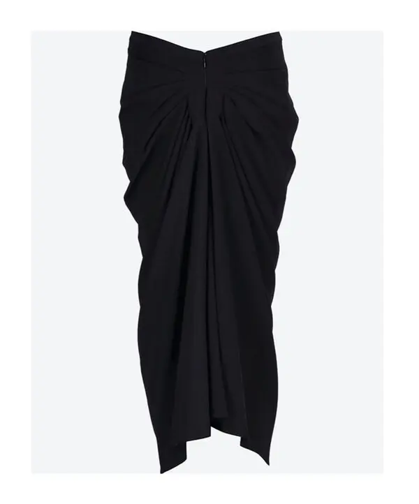 Dries Van Noten Ruched Zipped Skirt - Black