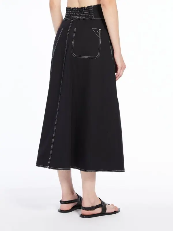 Max Mara A-line Midi Skirt With Contrast Stitching