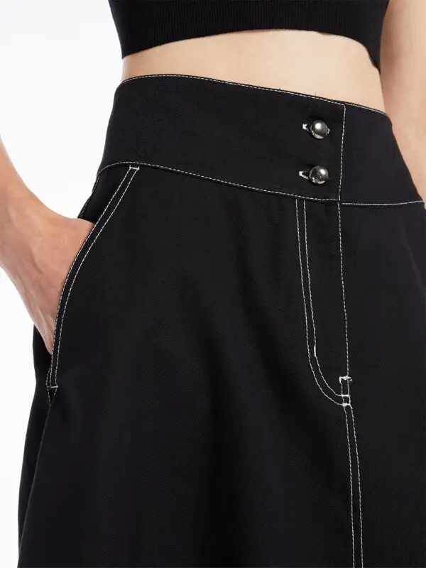 Max Mara A-line Midi Skirt With Contrast Stitching