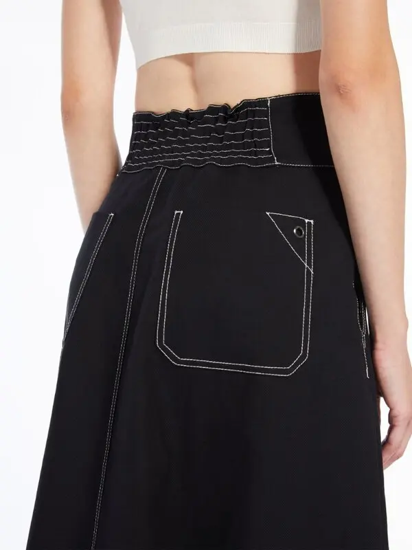 Max Mara A-line Midi Skirt With Contrast Stitching