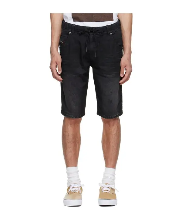 DIESEL® Drawstring Distressed Denim Shorts