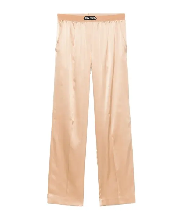 TOM FORD Stretch Satin Pajama Pants - Light Beige