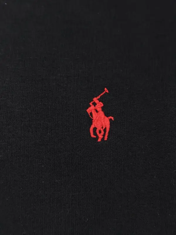 Ralph Lauren Polo Logo Drawstring Hoodie - Black