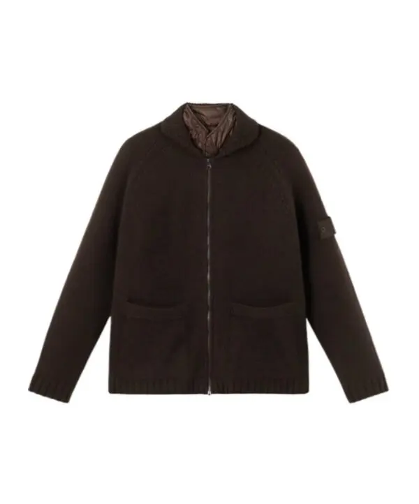 Stone Island President's Knit With Detachable Padded Lining - Dark Brown