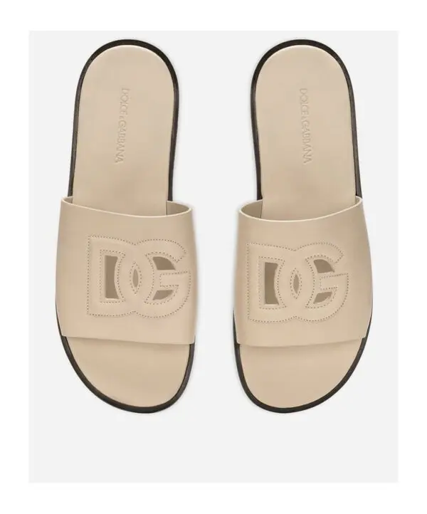 Dolce & Gabbana Dg Cut-out Detailed Slides - Beige