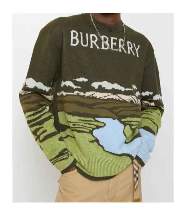 Burberry Landscape Jacquard Crewneck Jumper
