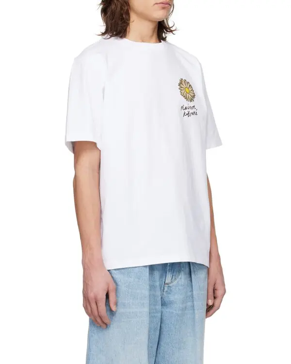 Maison Kitsuné Flower Printed Crewneck T-shirt