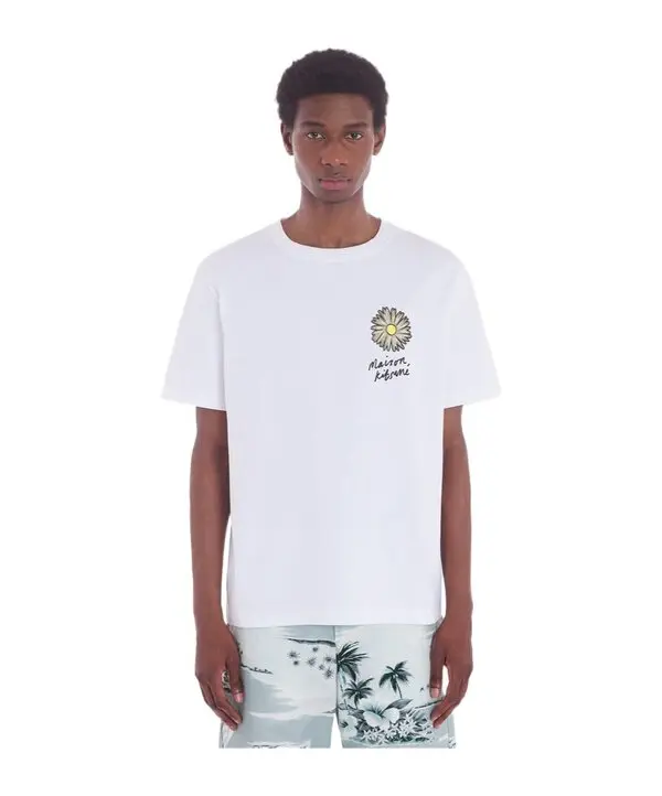 Maison Kitsuné Flower Printed Crewneck T-shirt