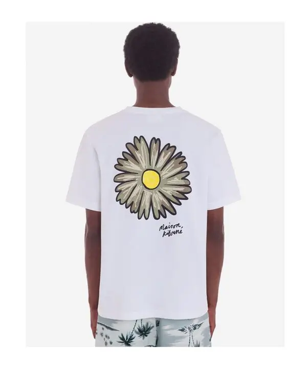 Maison Kitsuné Flower Printed Crewneck T-shirt