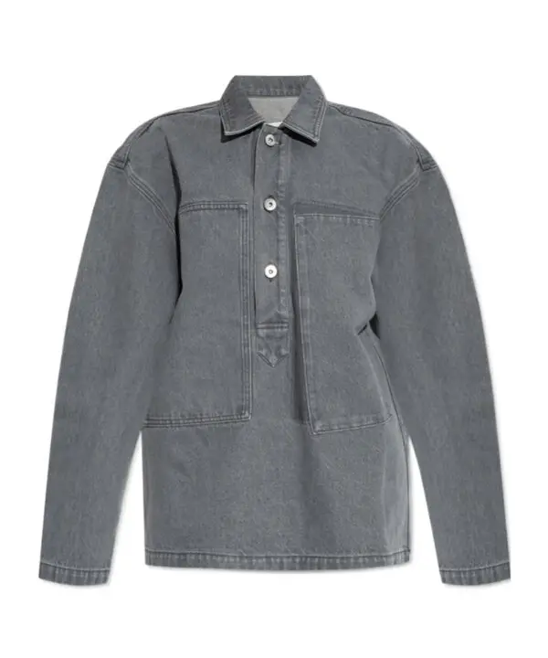 J.W.ANDERSON Patch Pocket Rugby Shirt - Gray