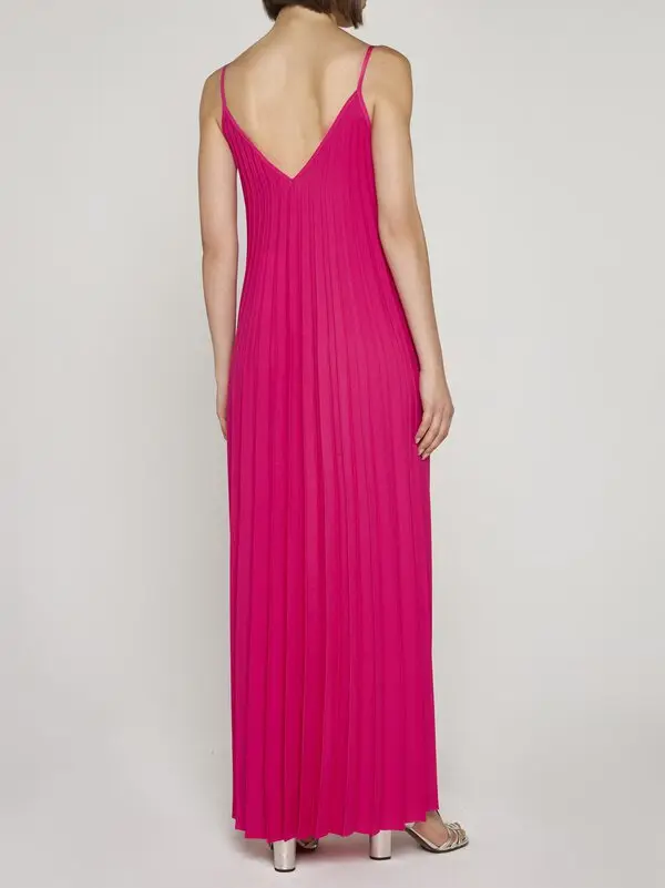 P.a.r.o.s.h Palmer Pleated Maxi Dress