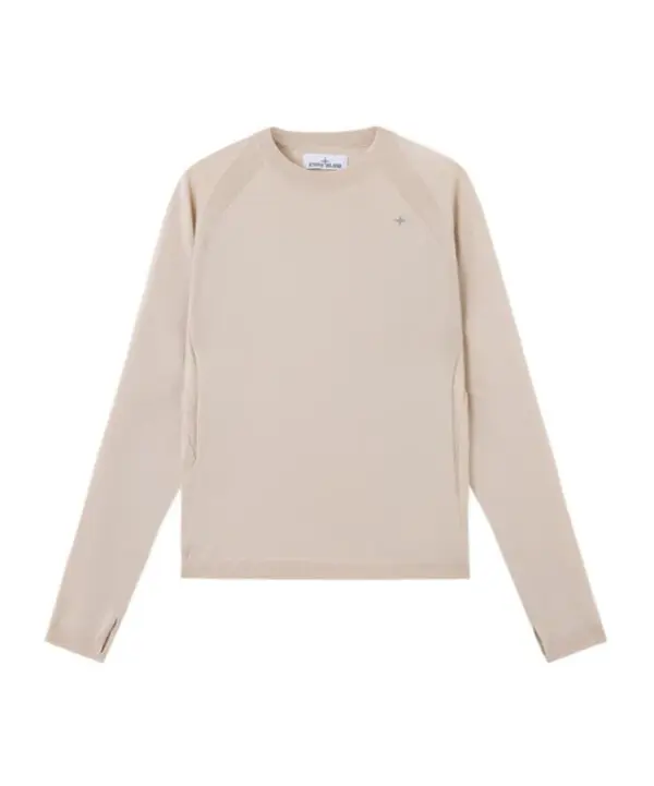 Stone Island Crewneck Jumper With Thumbhole Cuffs