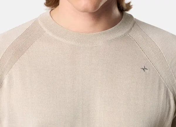 Stone Island Crewneck Jumper With Thumbhole Cuffs