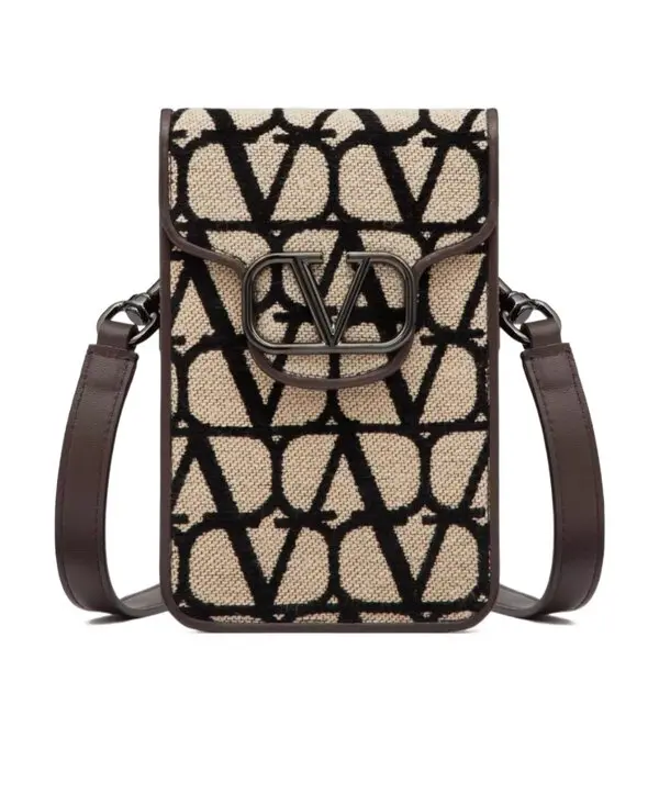 Valentino Garavani Logo Print Shoulder Bag - Black