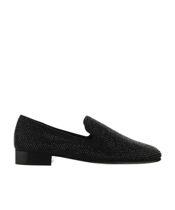 GIUSEPPE ZANOTTI Embellished Round Toe Loafers