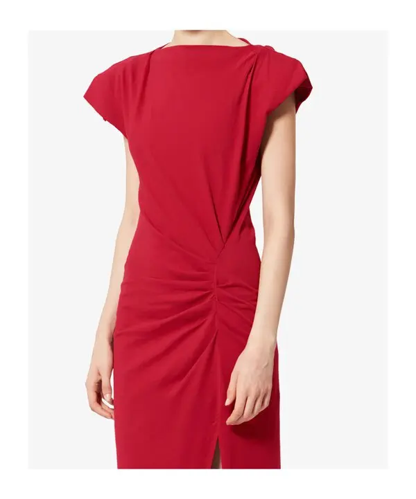 Isabel Marant Étoile Nadela Draped Maxi Dress - Cherry Red