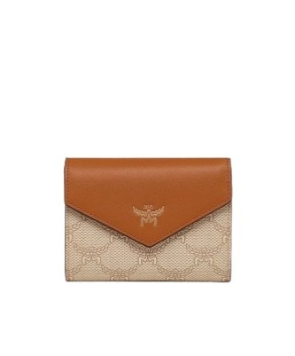 Mcm Logo-printed Tri-fold Wallet - Brown