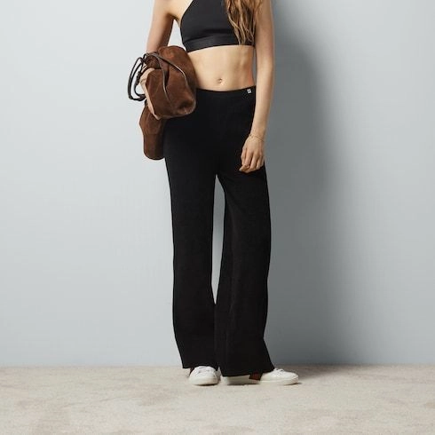 Gucci Crystal Logo Plaque Trousers