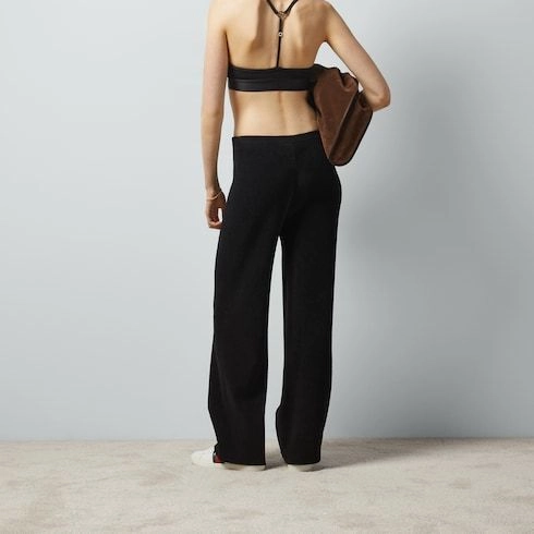 Gucci Crystal Logo Plaque Trousers