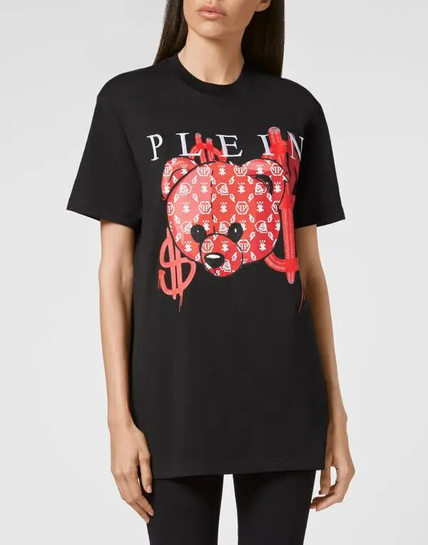 Philipp Plein Graphic Print T-shirt - Black