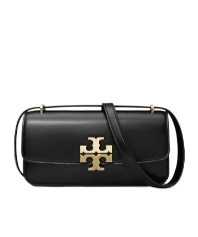 Tory Burch Convertible Eleanor Foldover Top Small Shoulder Bag - Black